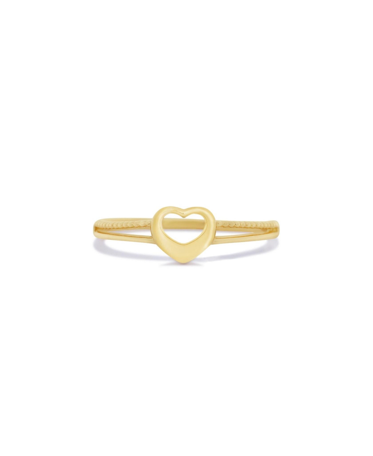 Click here for The Lovery Gold Split Shank Open Heart Ring 14K Go... prices