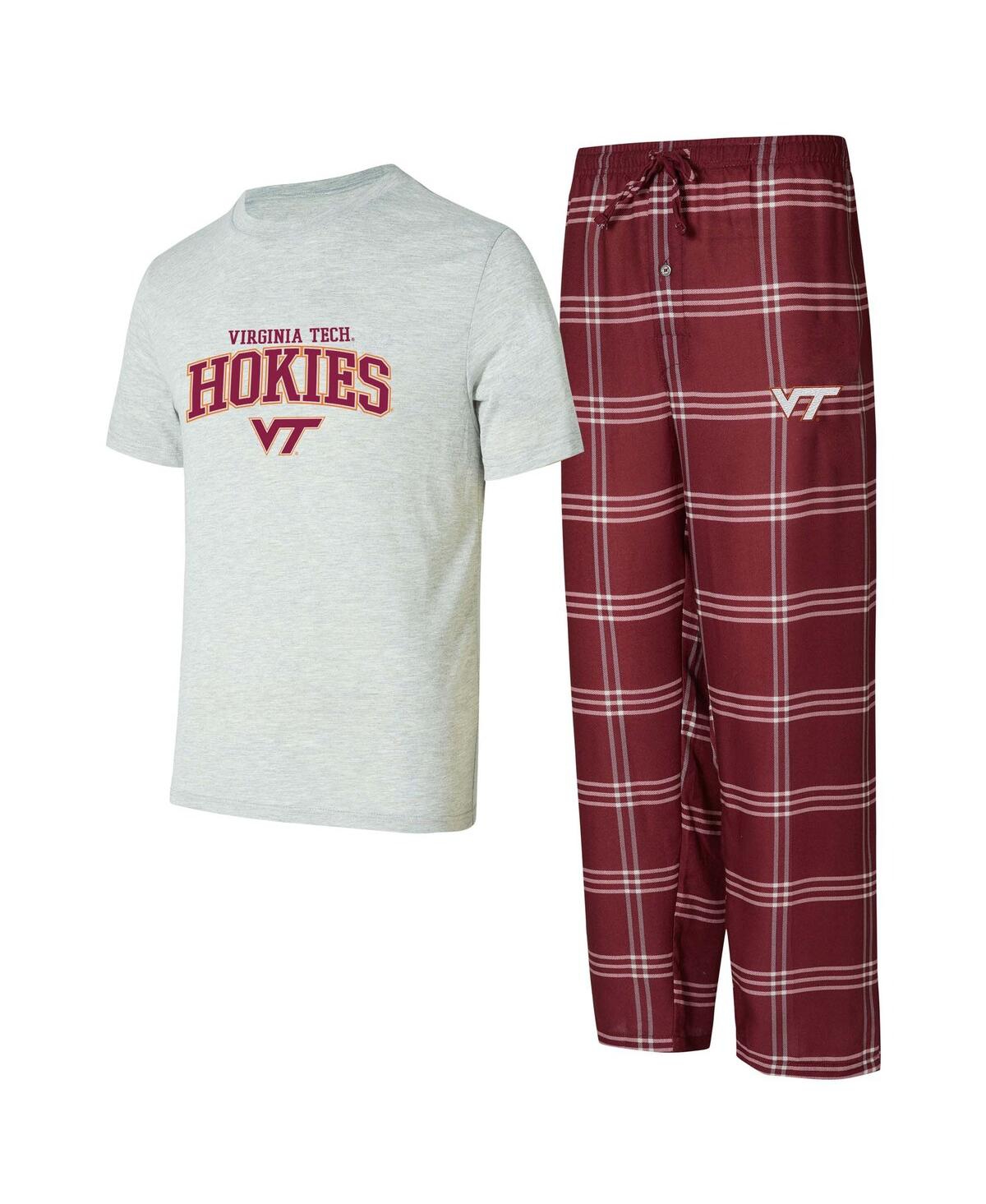 Click here for Concepts Sport Mens 2-Piece Maroon/Gray Virginia T... prices