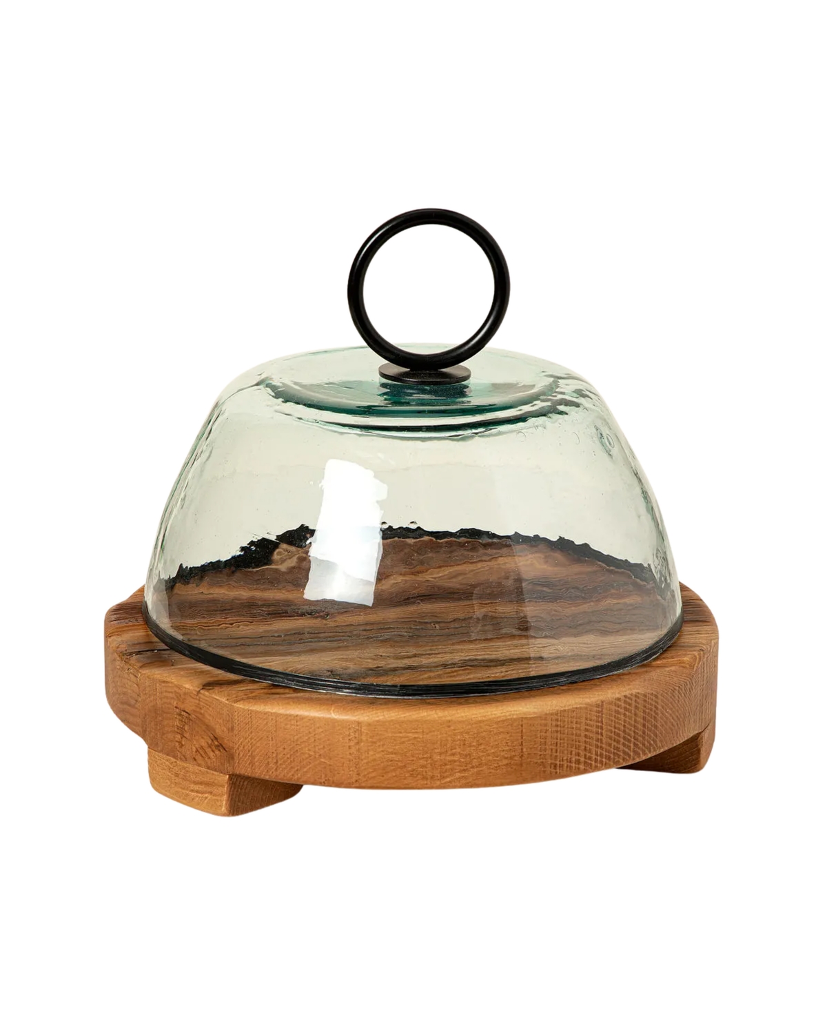 Click here for Uncommon Goods Glass Cloche with Hammered Metal Ha... prices