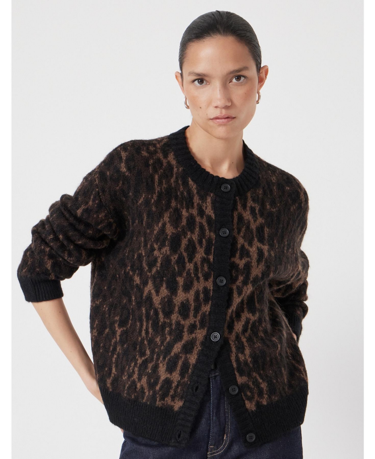 Click here for Hush Womens Animal Jacquard Cardigan With Mohair -... prices