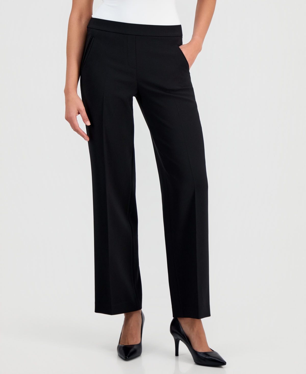 Click here for Anne Klein Womens High-Rise Wide-Leg Pants - Anne... prices