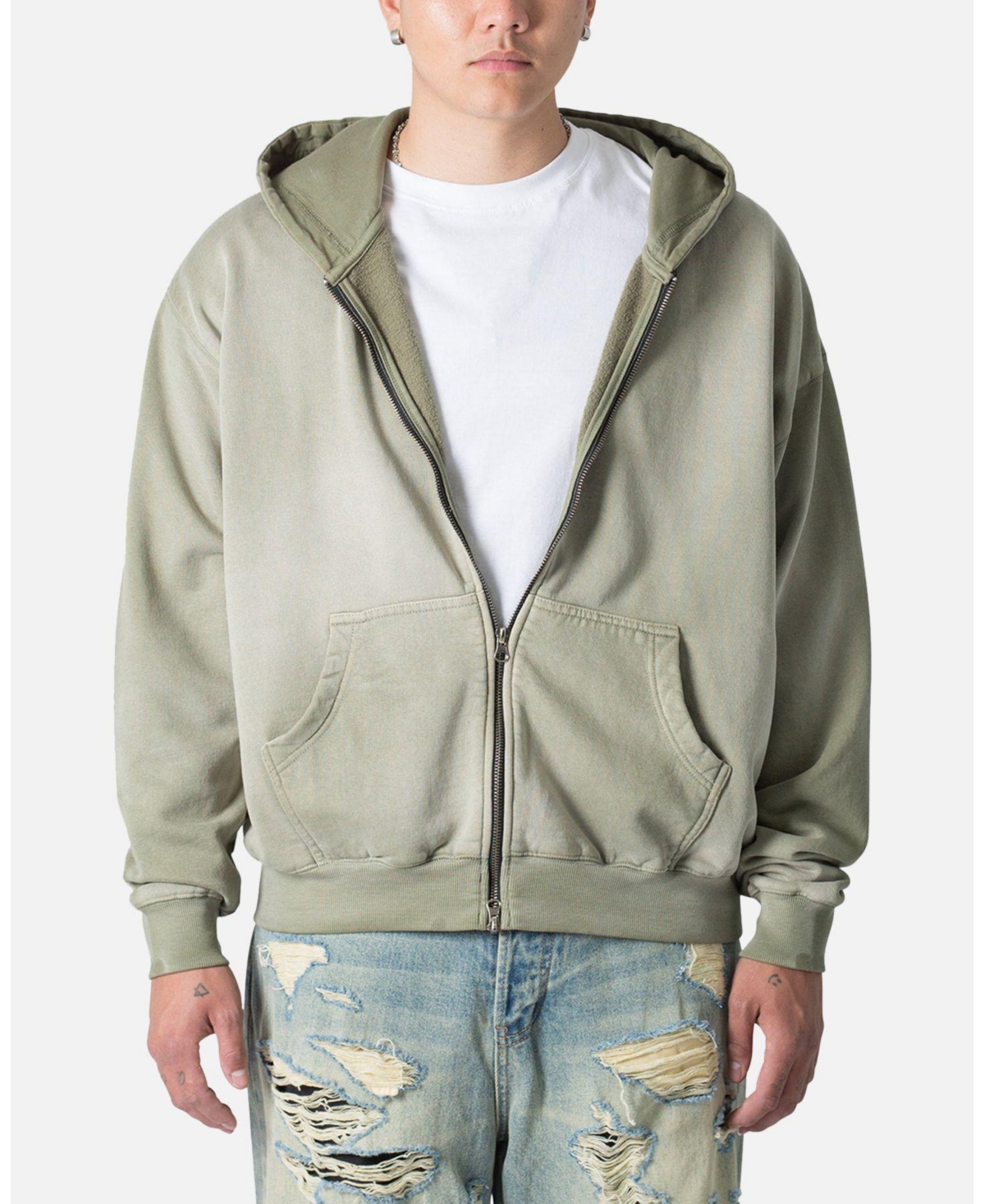 Click here for mnml Mens Faded Basic Zip Up Hoodie prices