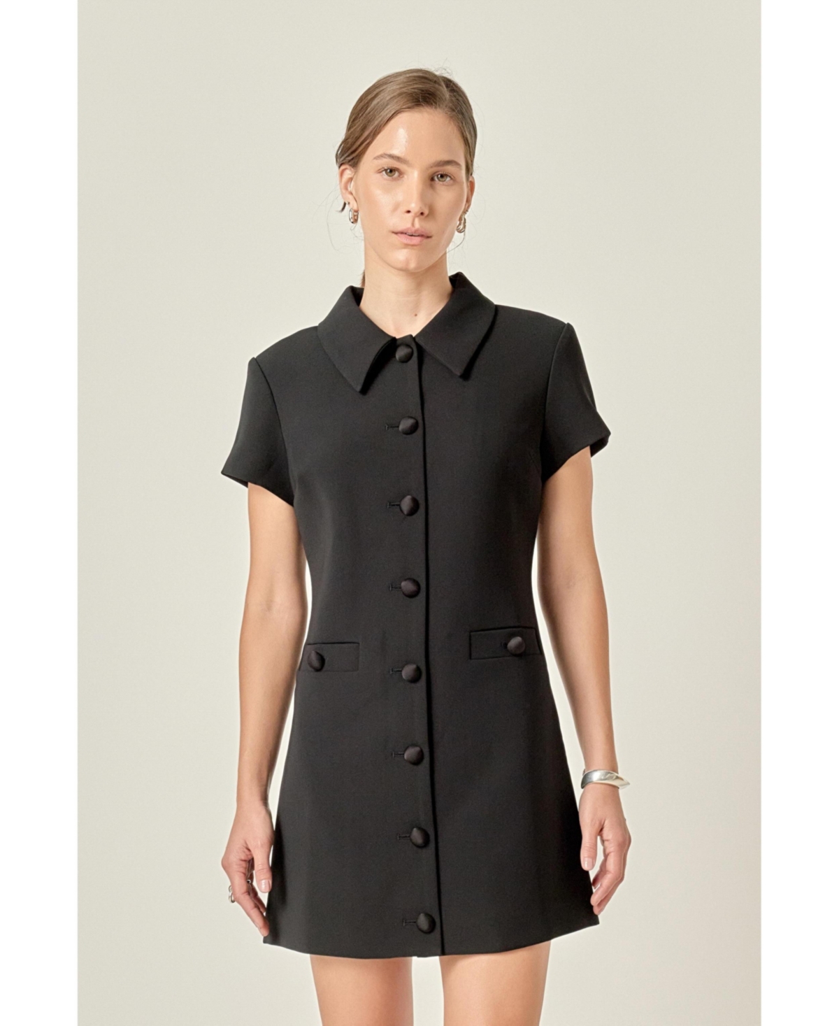 Click here for English Factory Womens Velvet Button Collar Mini D... prices