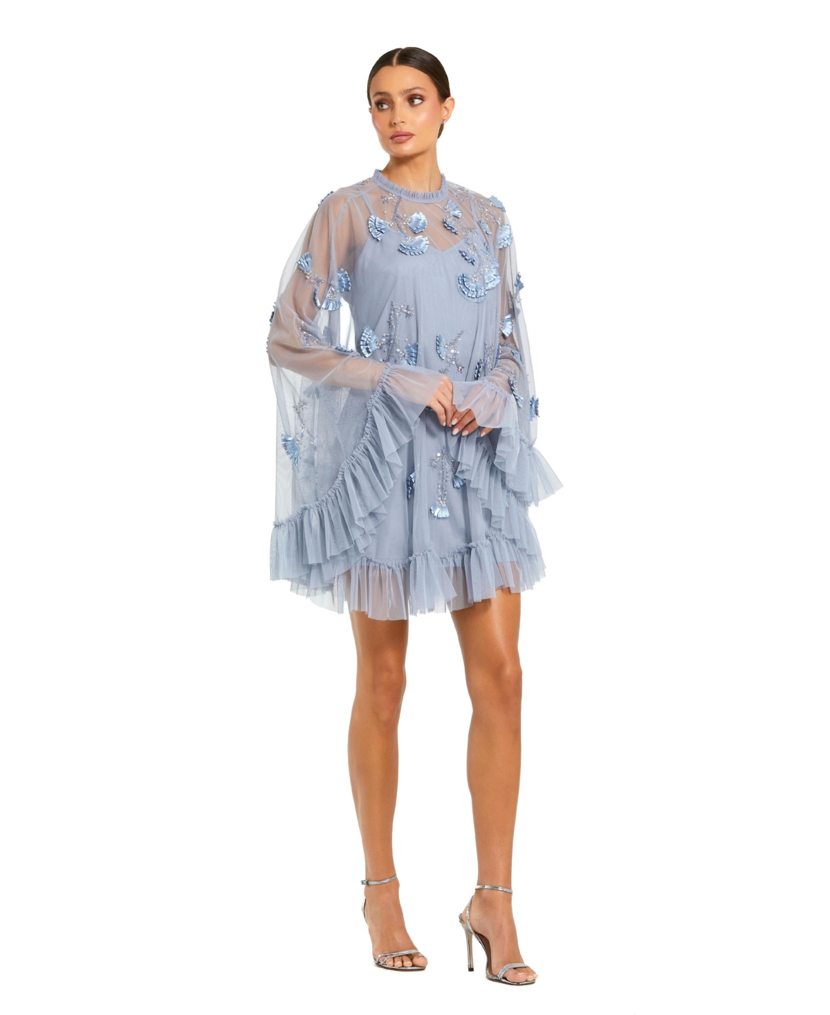 Click here for Mac Duggal Womens Embellished Long Sleeve Trapeze... prices