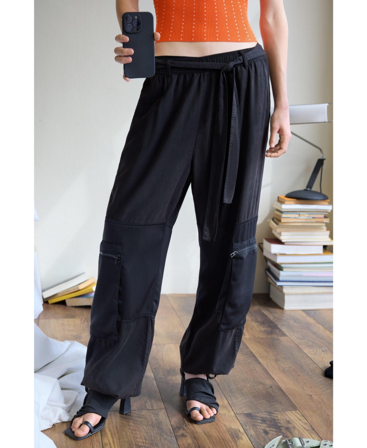 Click here for Desigual Womens Baggy long pants - Black prices