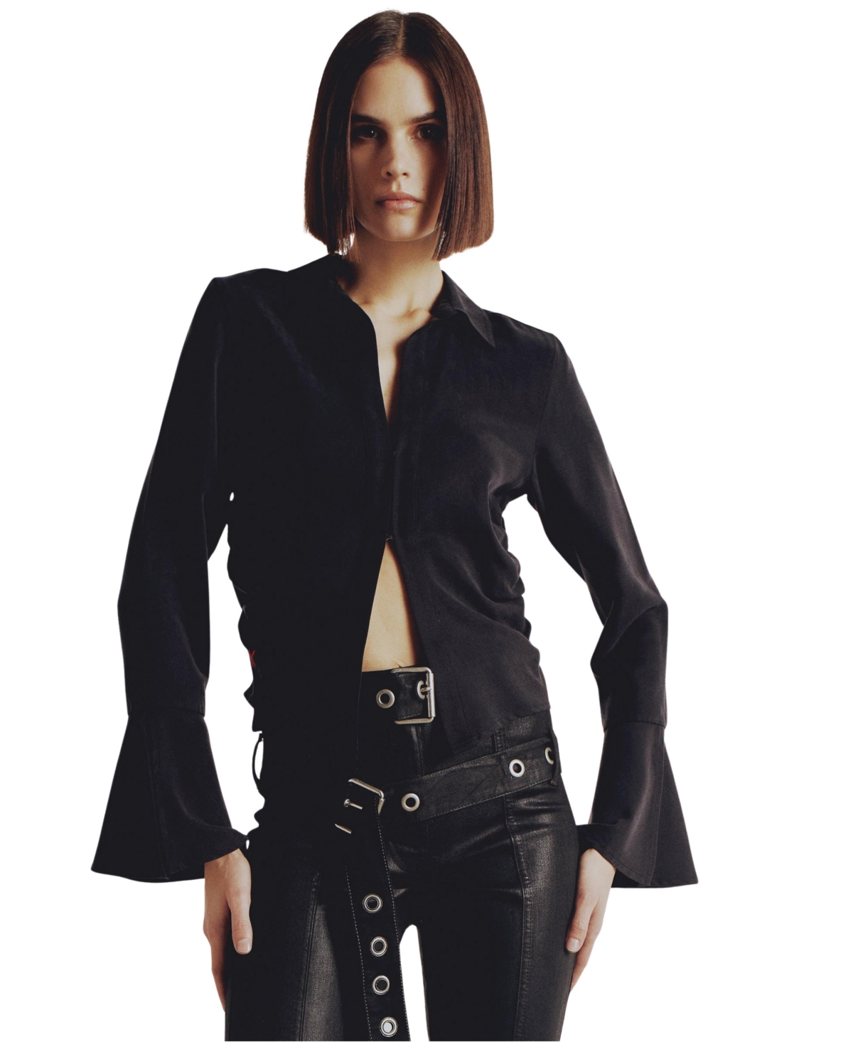 Click here for Pcfg Womens Fitted Lyocell Shirt - Jet black prices