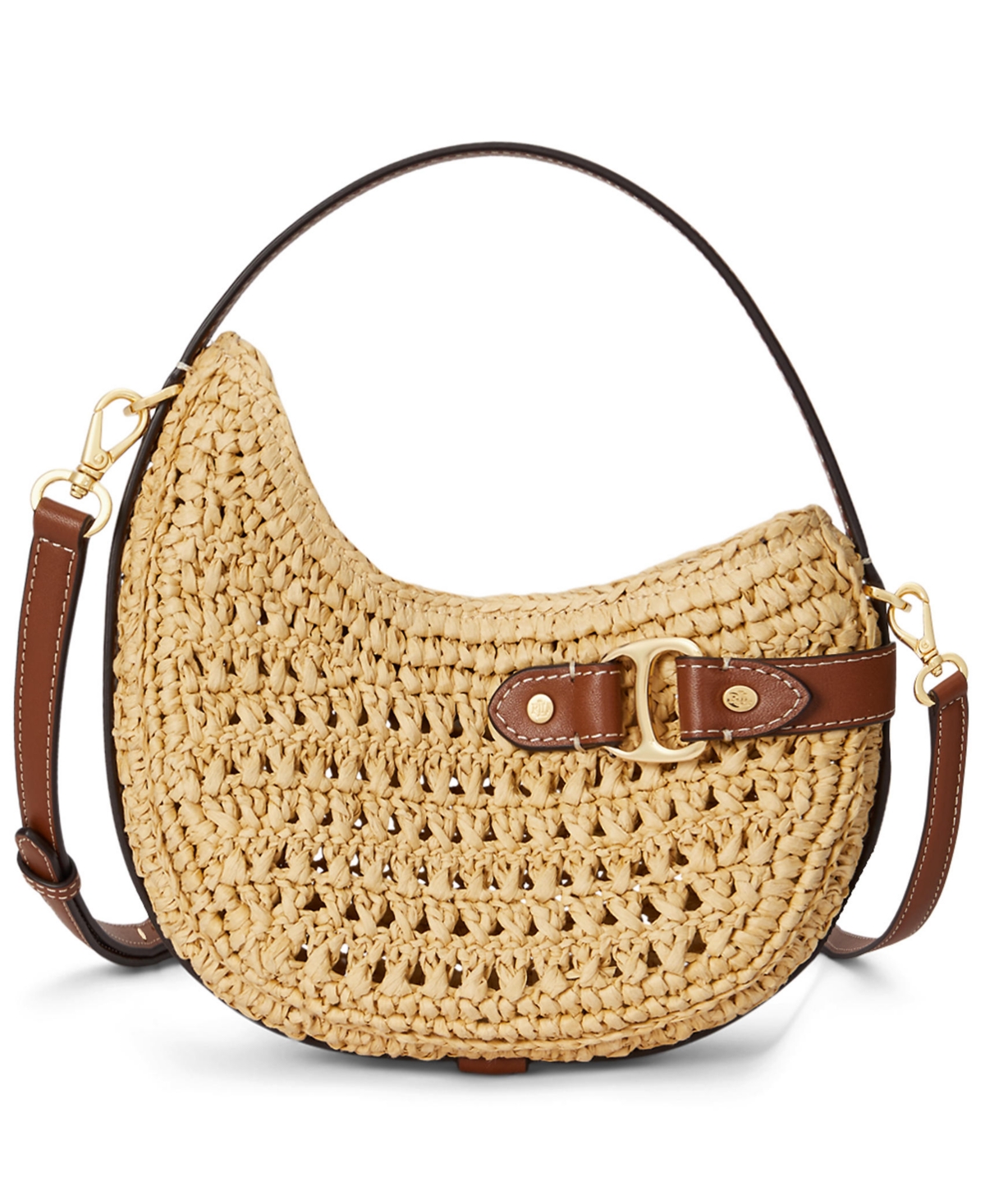 Click here for Lauren Ralph Lauren Tasha Mini Woven Straw Crossbo... prices