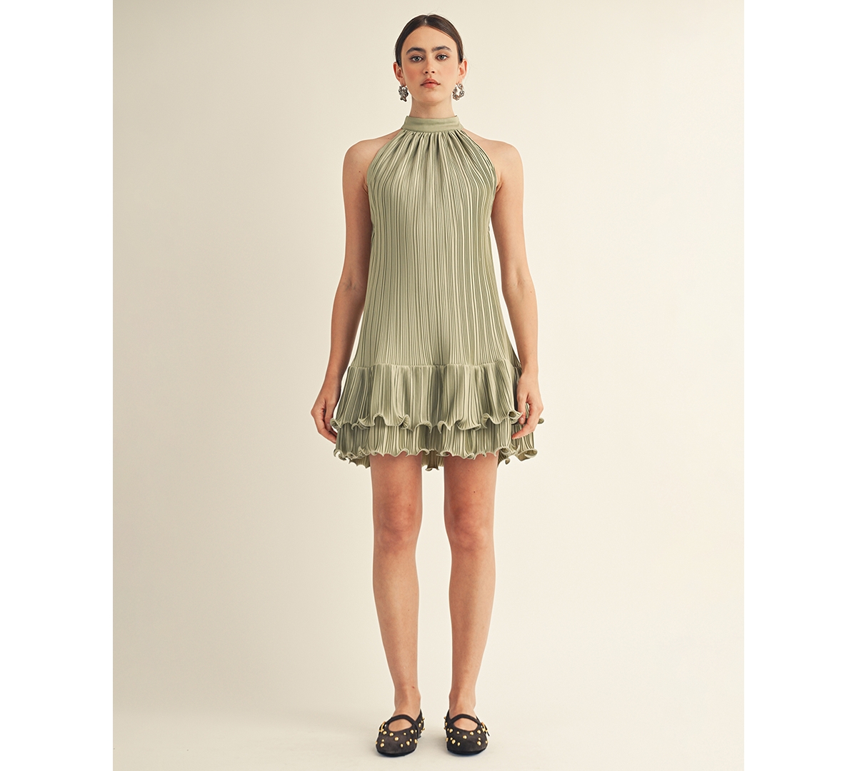 Click here for Arose Studio  Inc Womens Celestine Halter Neck Ruf... prices