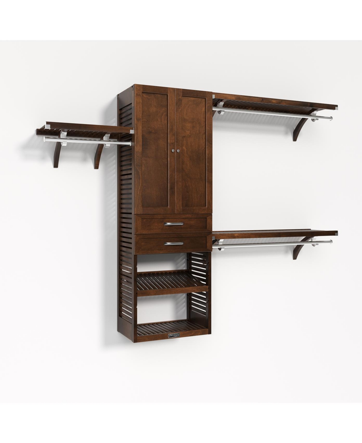 Click here for Solid Wood Walk-In Closet Organizer with 2 Shaker... prices