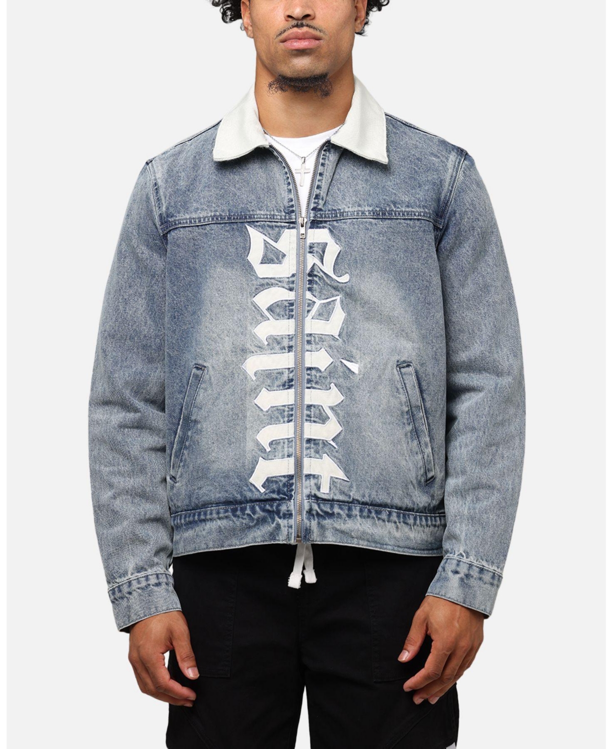 Click here for Saint Morta Mens Gothic Distressed Denim Jacket prices