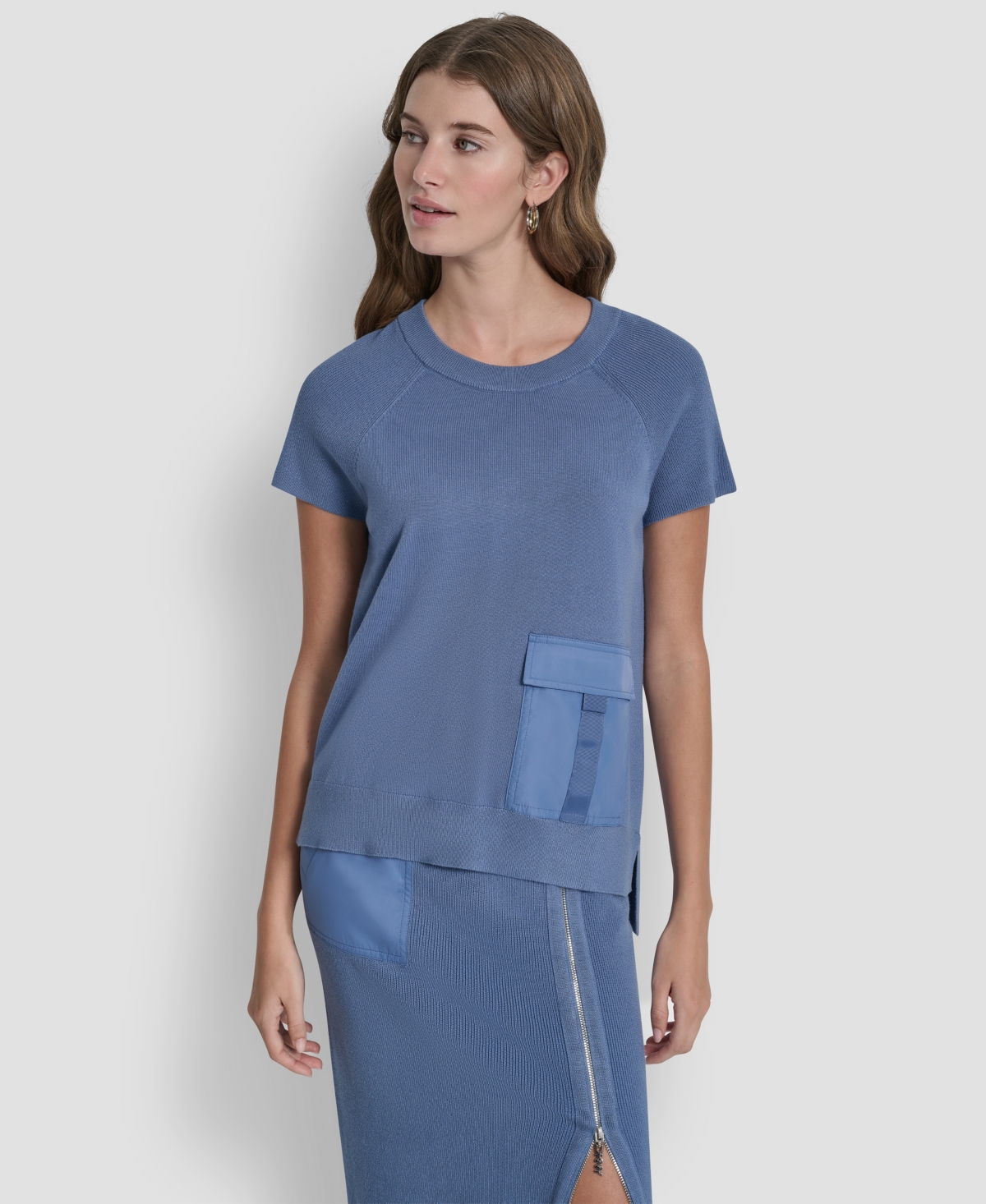 Click here for Dkny Womens Cargo Sweater - Liberty Sky prices