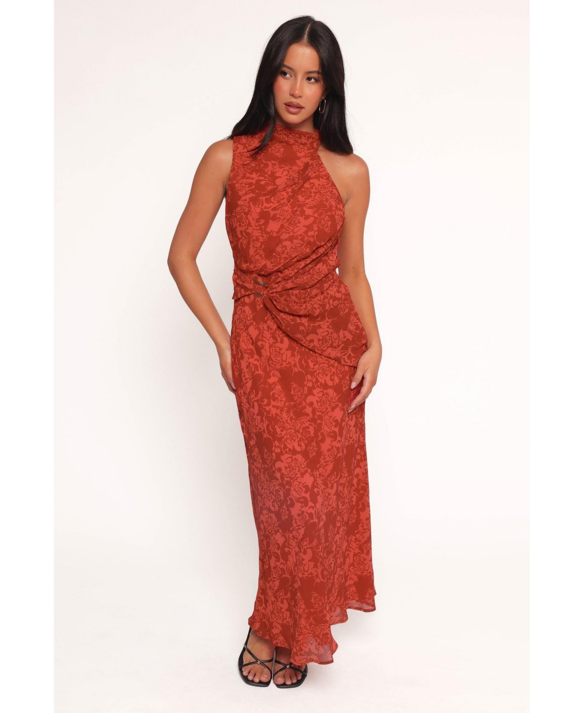 Click here for Petal and Pup Womens Isabeau Midi Dress - Red rose... prices