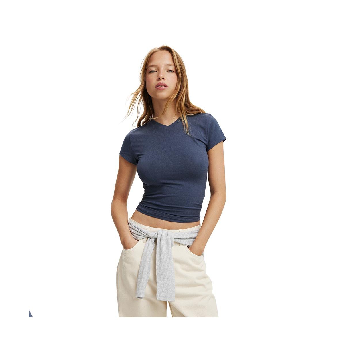 Click here for Cotton On Womens All Day V Neck Tee - Collegiate n... prices