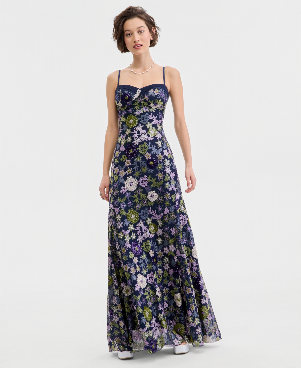 Click here for Violet Weekend Juniors Floral Sequin Gown  Macys E... prices