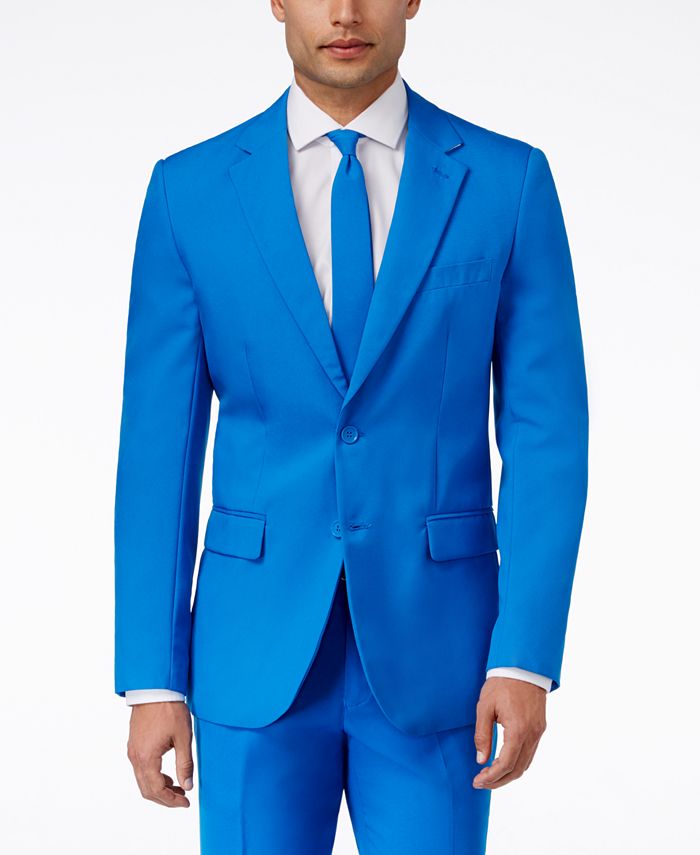 OppoSuits Men's Blue Steel Solid Suit - Macy's