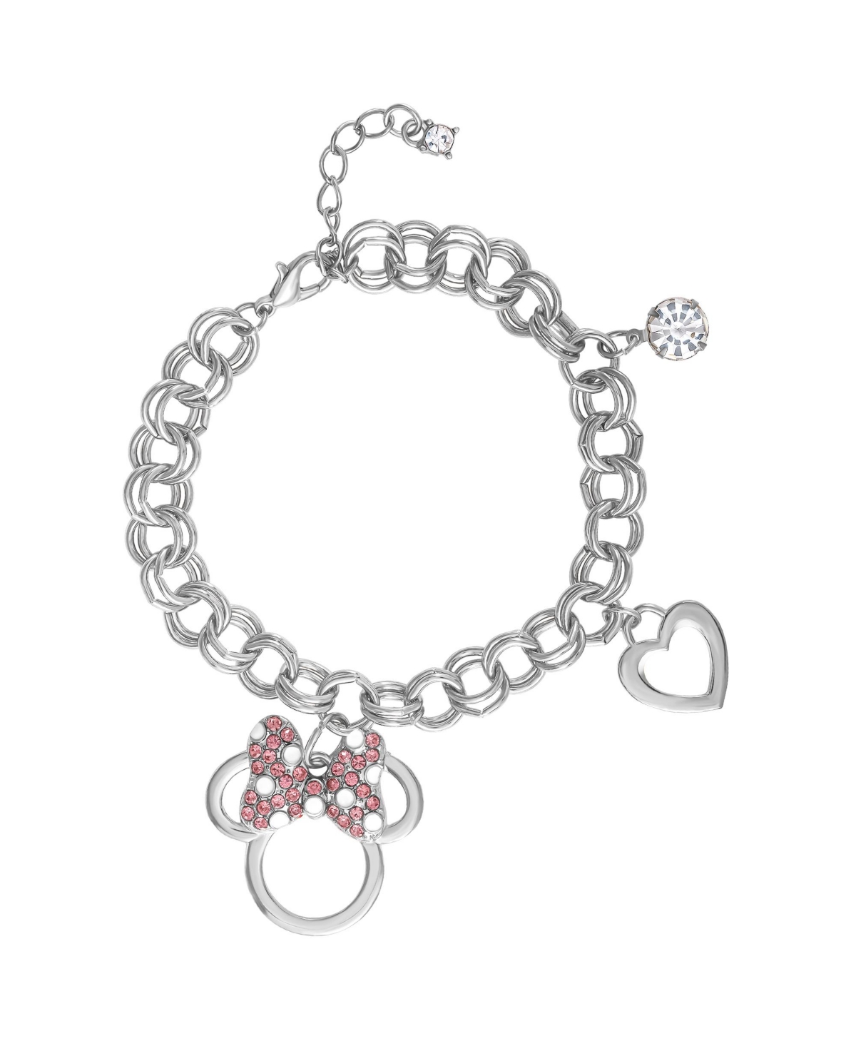 Click here for Disney Minnie Mouse Bow Charm Bracelet  7 +1 Chain... prices