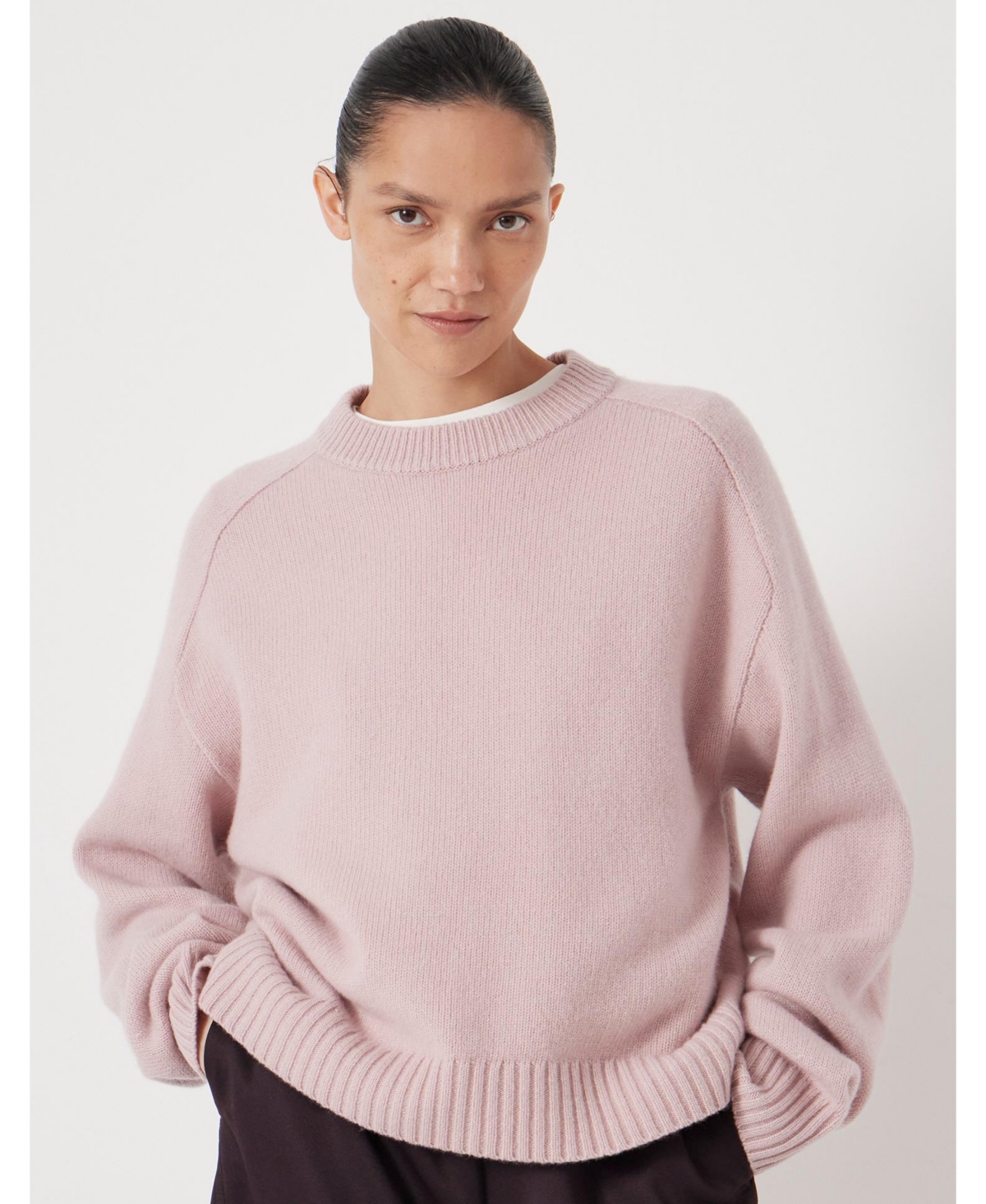 Click here for Hush Womens Nina Merino Wool Sweater - Blush pink prices