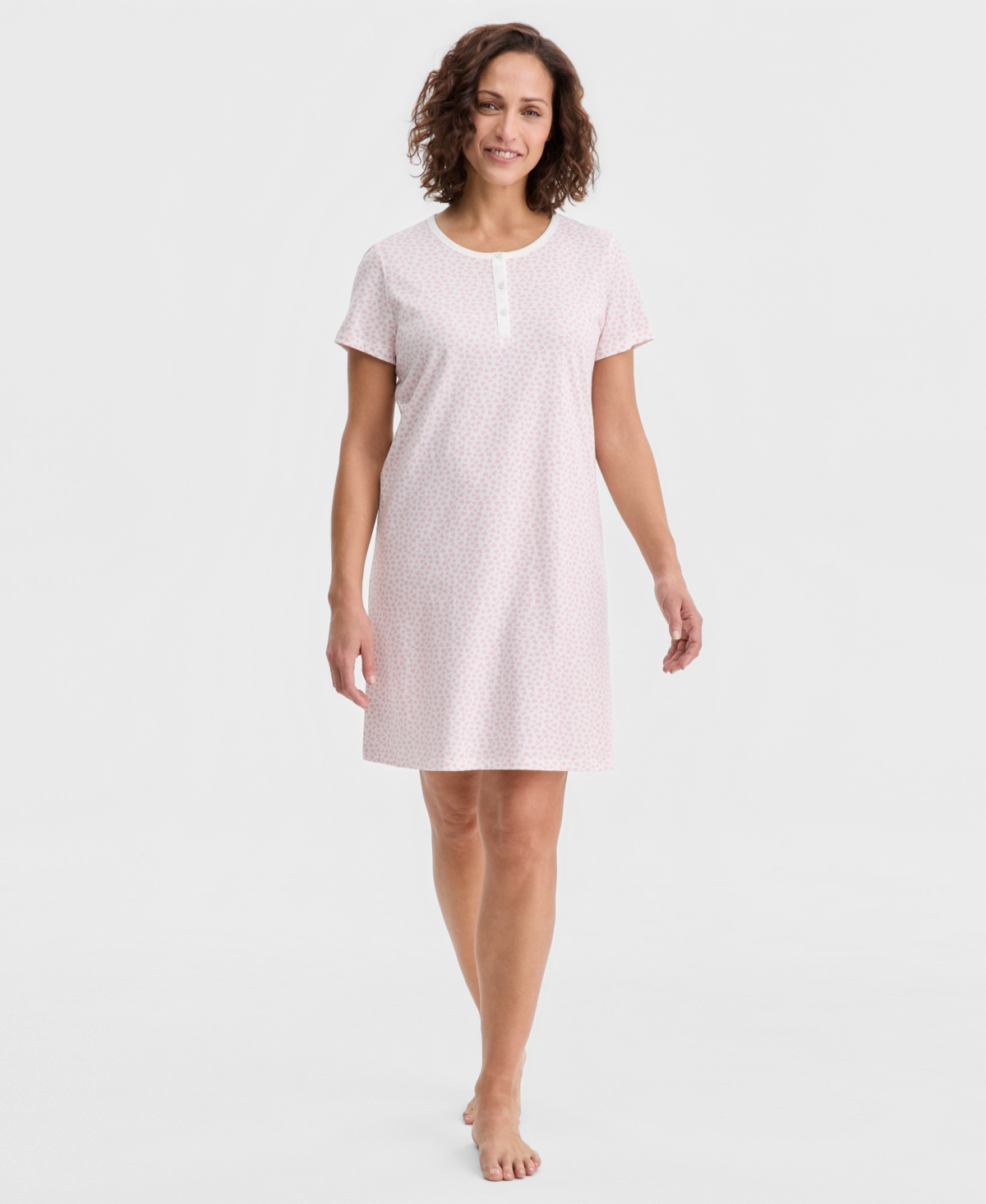 Click here for Charter Club Womens Cotton Printed Henley Sleepshi... prices