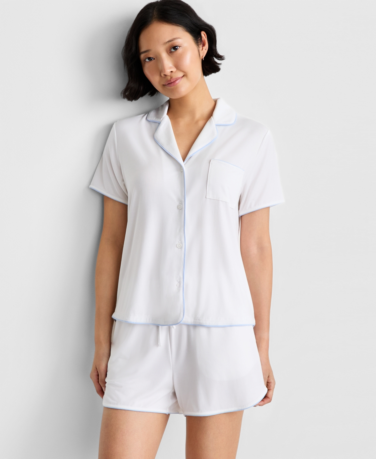 Click here for State of Day Womens Modal Fluid Knit Notched-Colla... prices