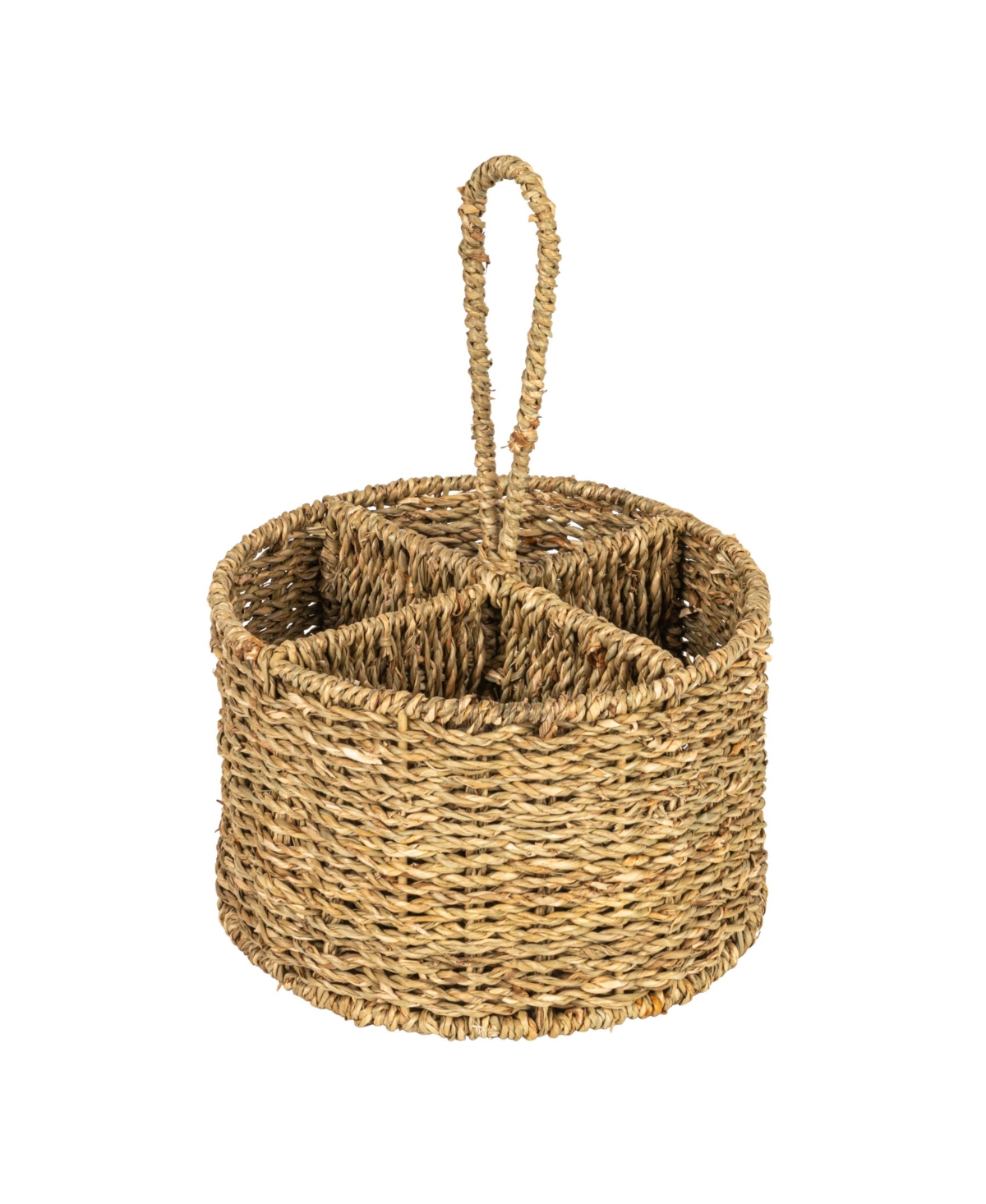 Click here for Storied Home Round Seagrass Multi-Section Caddy -... prices