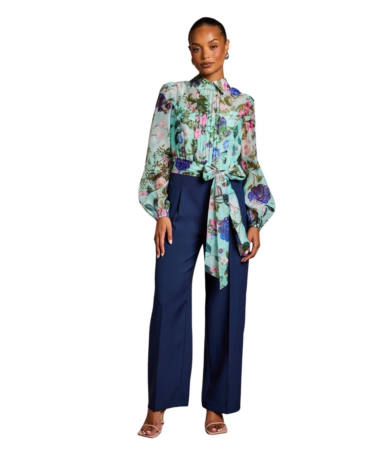 Click here for Coast Womens Pintuck Detail Wide Leg Jumpsuit - Sa... prices