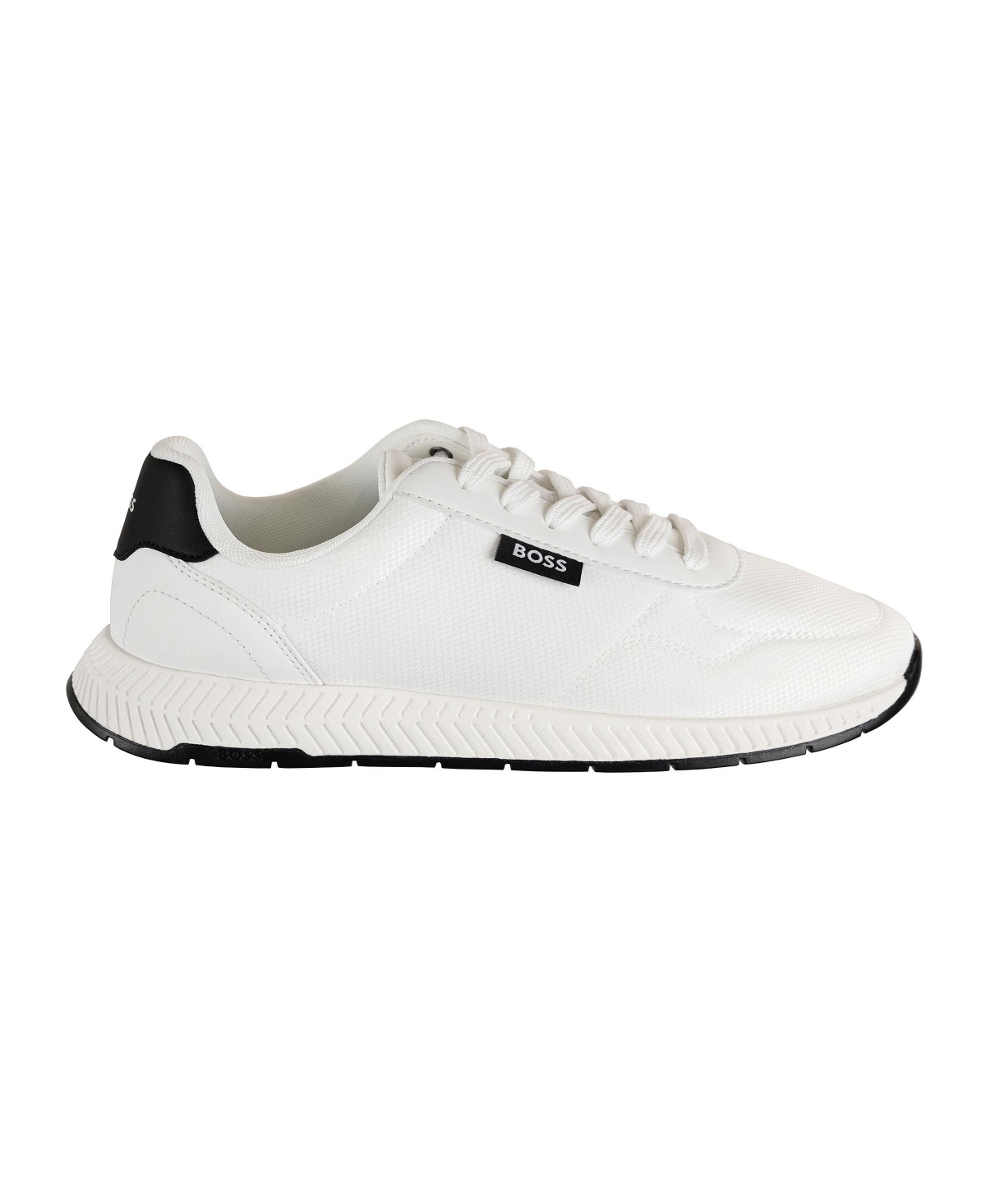 Click here for Boss Mens Titanium Round Toe Running Shoes - White prices