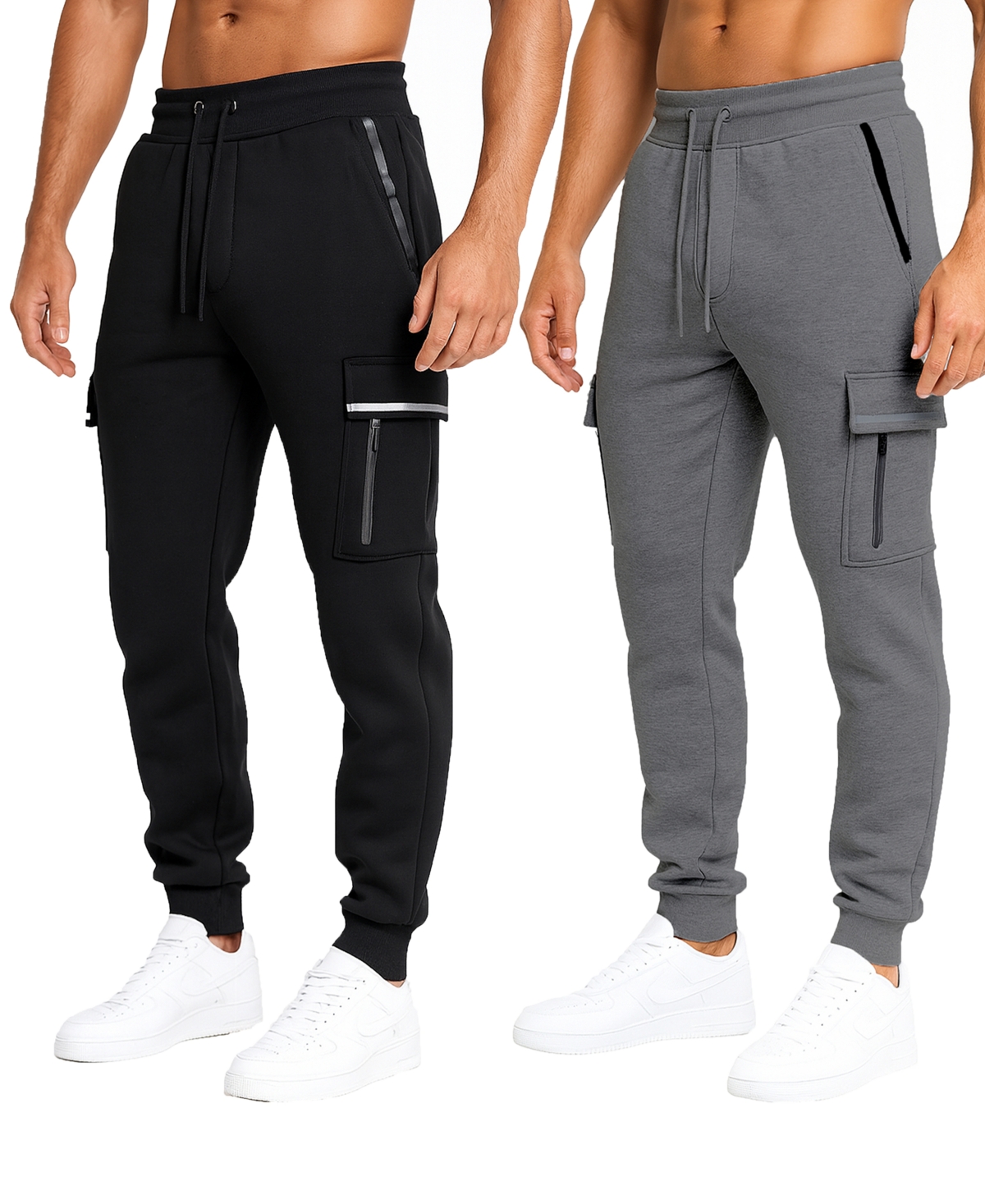 Click here for Blue Ice Mens Slim-Fit Tech Fleece Cargo Jogger Pa... prices