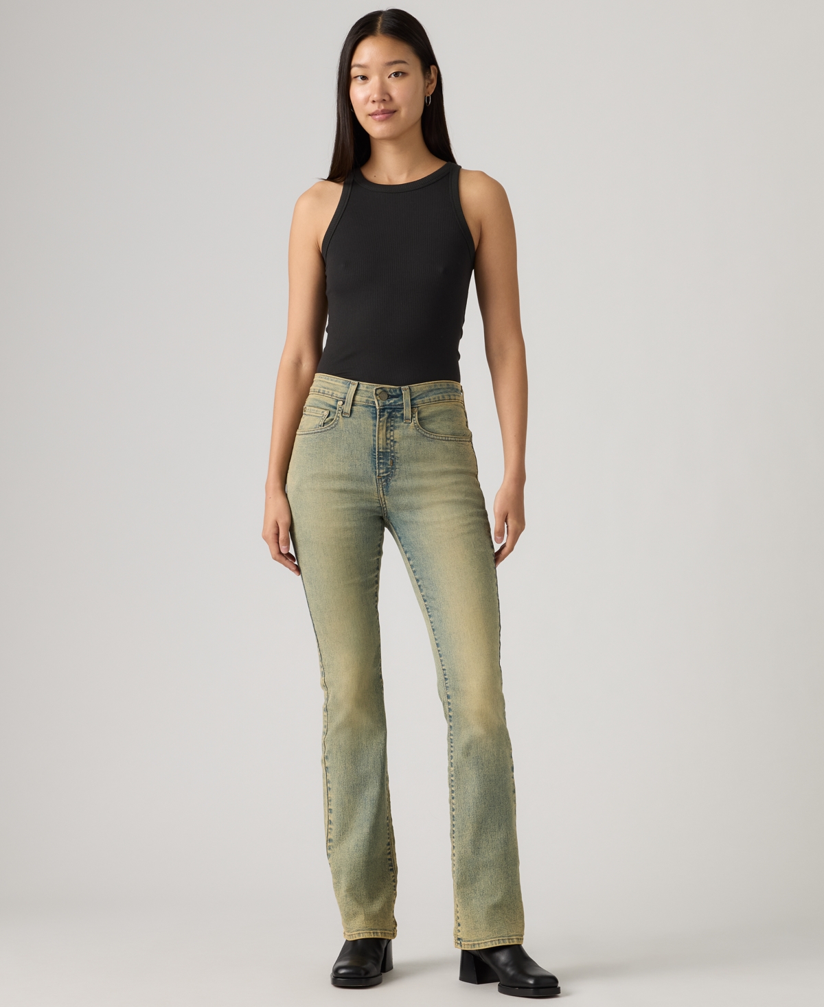 Click here for Levis 725 High-Waist Classic Stretch Bootcut Jeans... prices