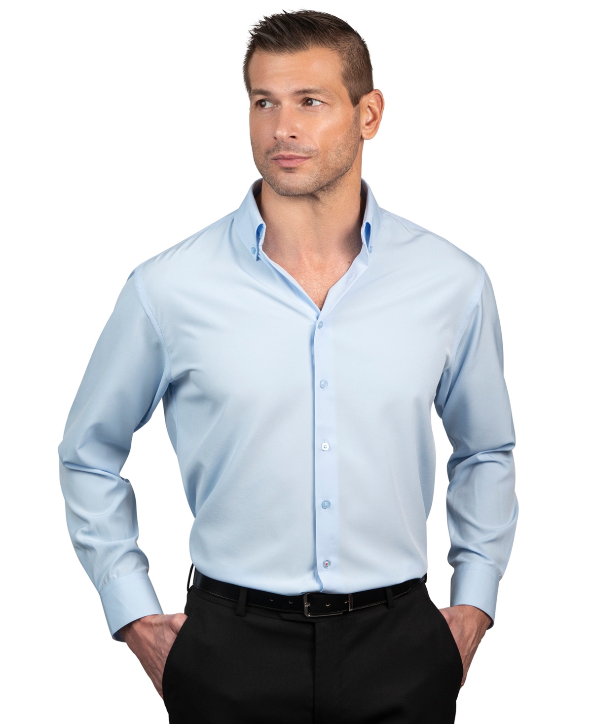 Click here for Nautica Mens Slim Fit Supershirt Dress Shirt - Lig... prices