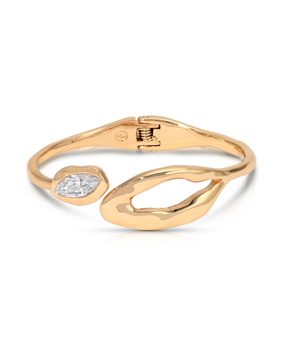 Click here for Ettika Gold Plated Molten Marquise Cuff Bracelet -... prices