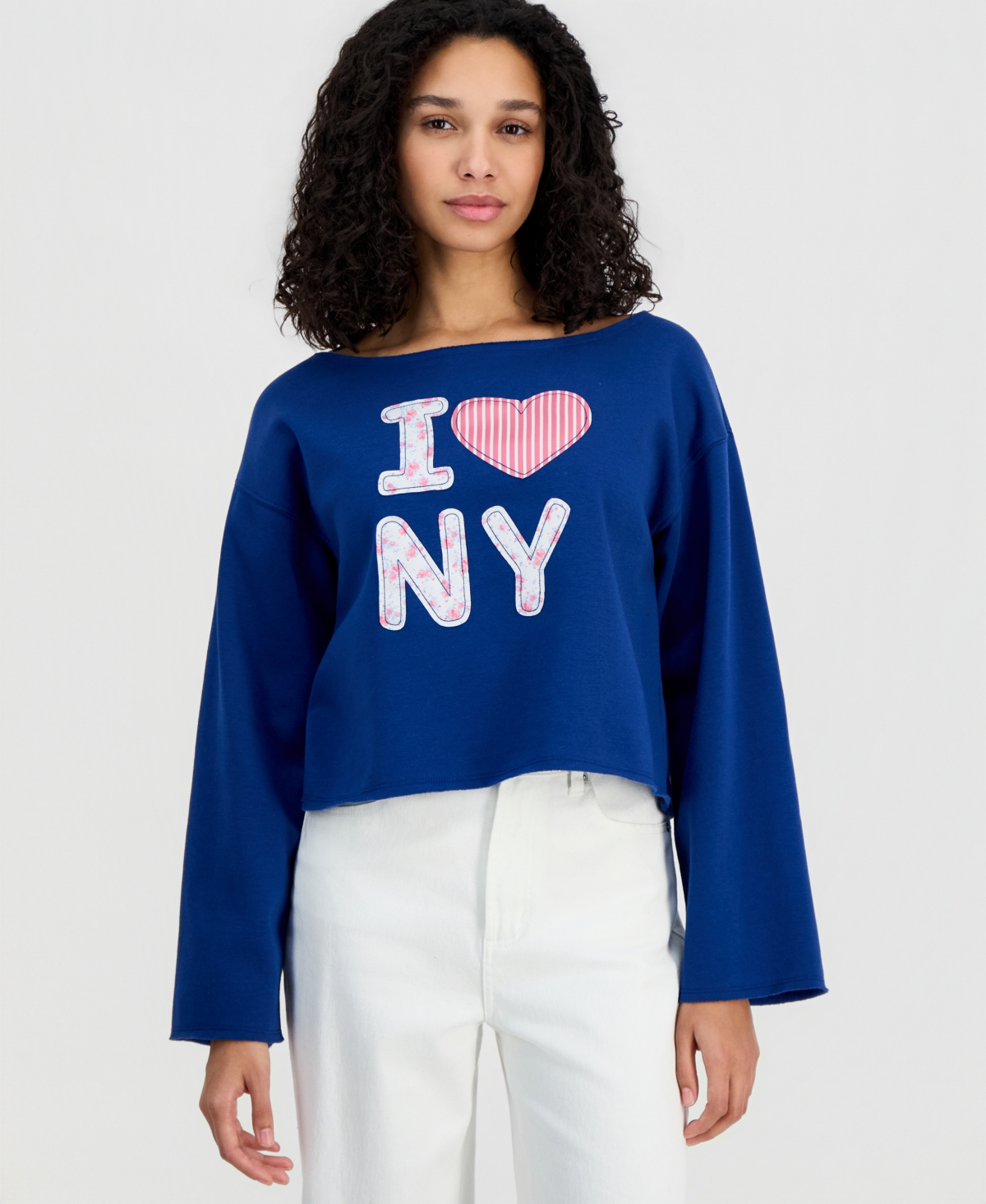 Click here for Self Esteem Juniors Boat-Neck Fleece Sweatshirt -... prices