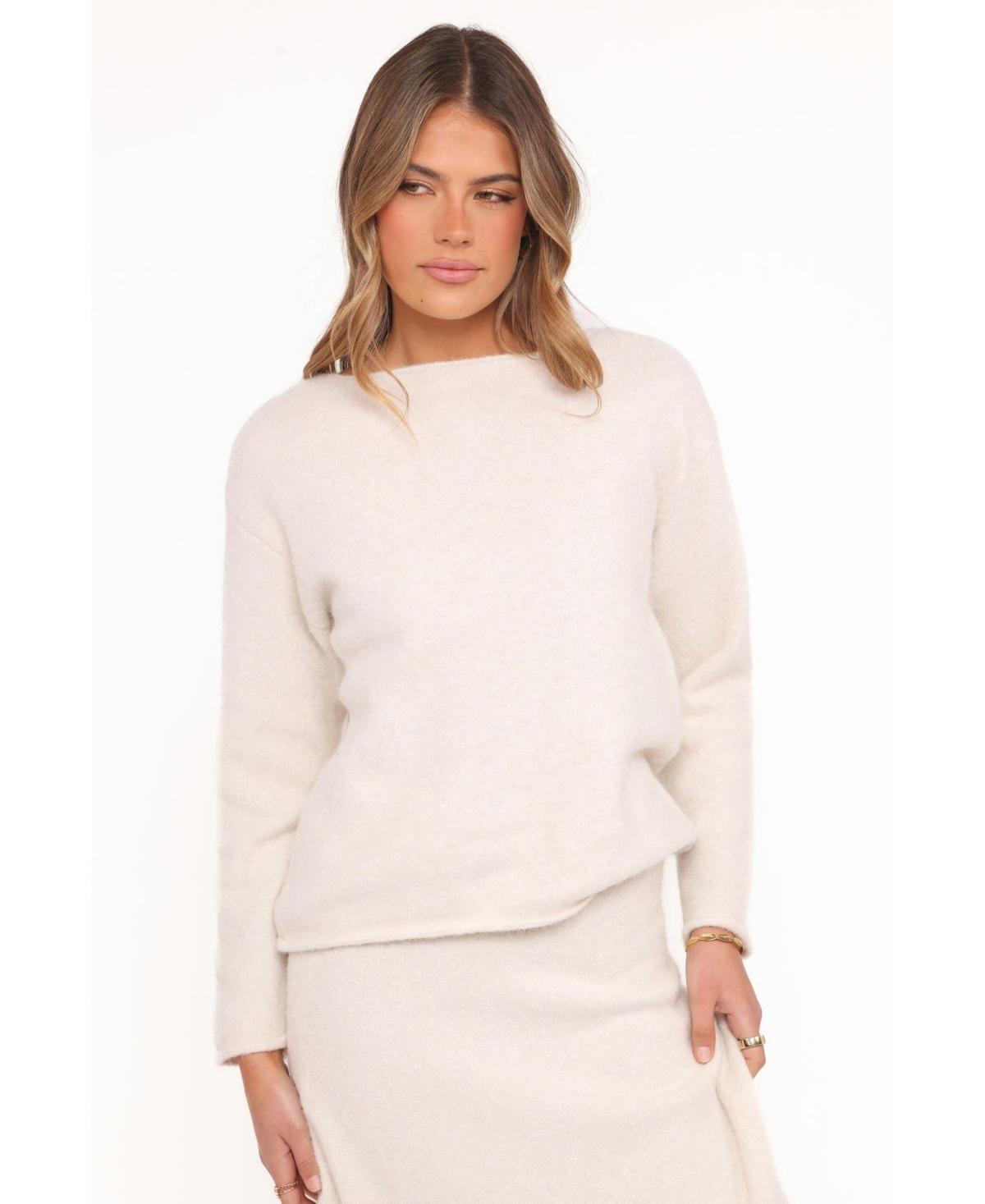 Click here for Petal and Pup Womens Willis Knitted Top - Cream prices