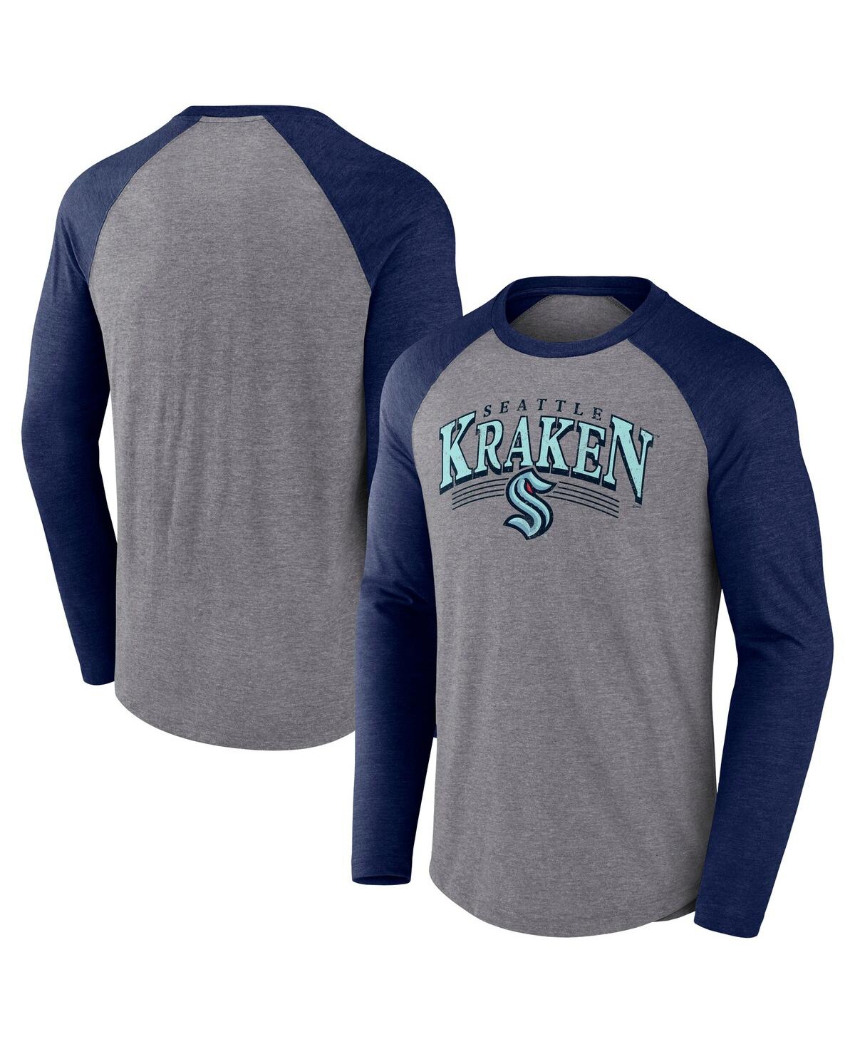 Click here for Fanatics Mens Heather Gray/Heather Deep Sea Blue S... prices