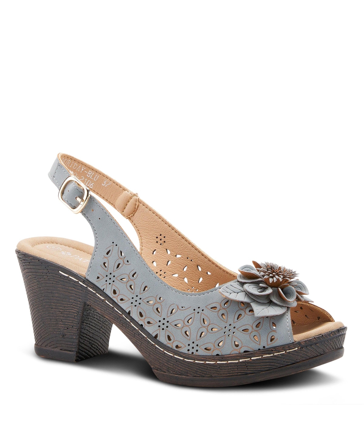 Click here for Patrizia Womens Doriday Floral Slingback Peep-Toe... prices