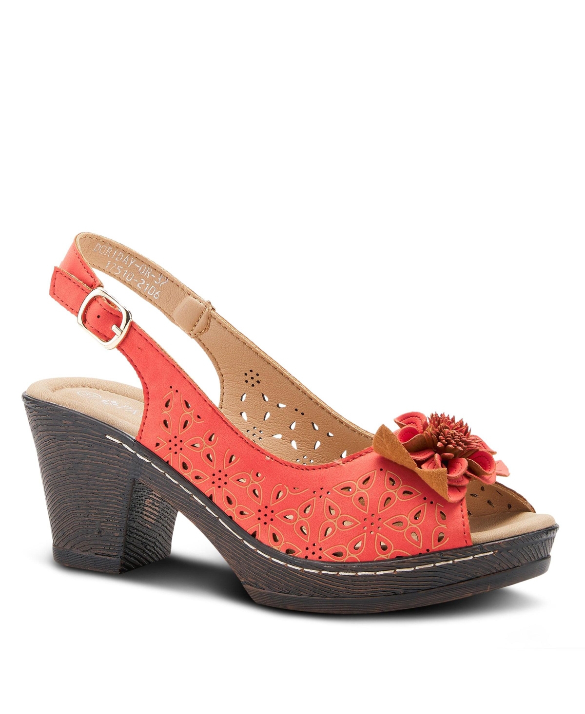 Click here for Patrizia Womens Doriday Floral Slingback Peep-Toe... prices