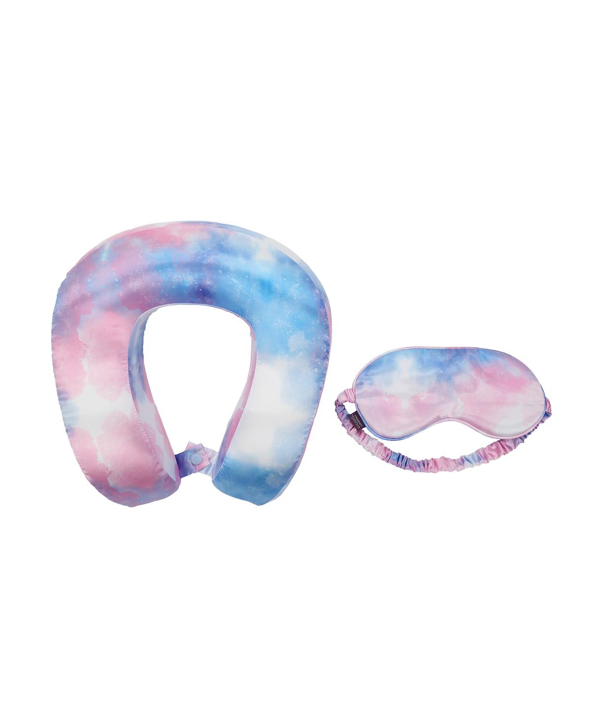 Click here for Generic Pink Blue Tie Dye Print Poly Satin Adult N... prices