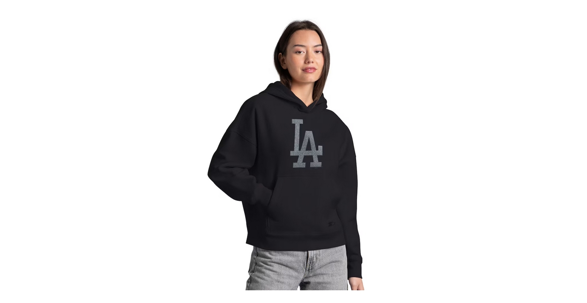 Click here for Womens Black Los Angeles Dodgers Fleece Rhinestone... prices