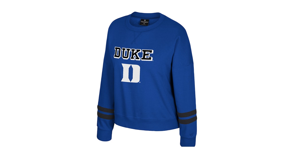 Click here for Colosseum Womens Royal Duke Blue Devils Splashy Cr... prices