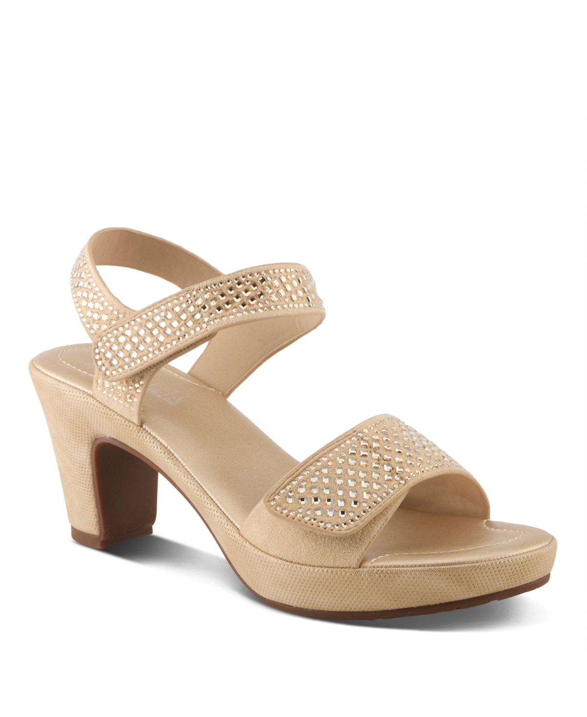 Click here for Patrizia Womens Shine Crystal Strap Platform Heele... prices