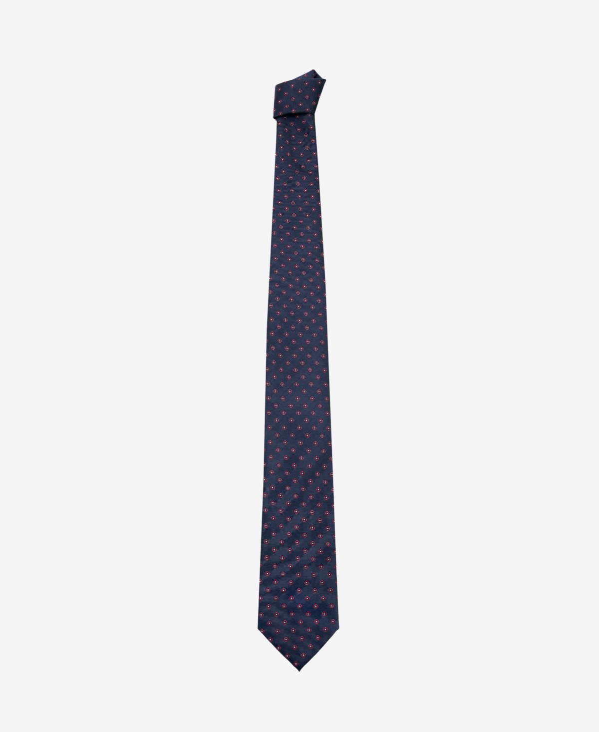 Click here for Mango Mens Flower Patterned Silk Tie - Navy prices