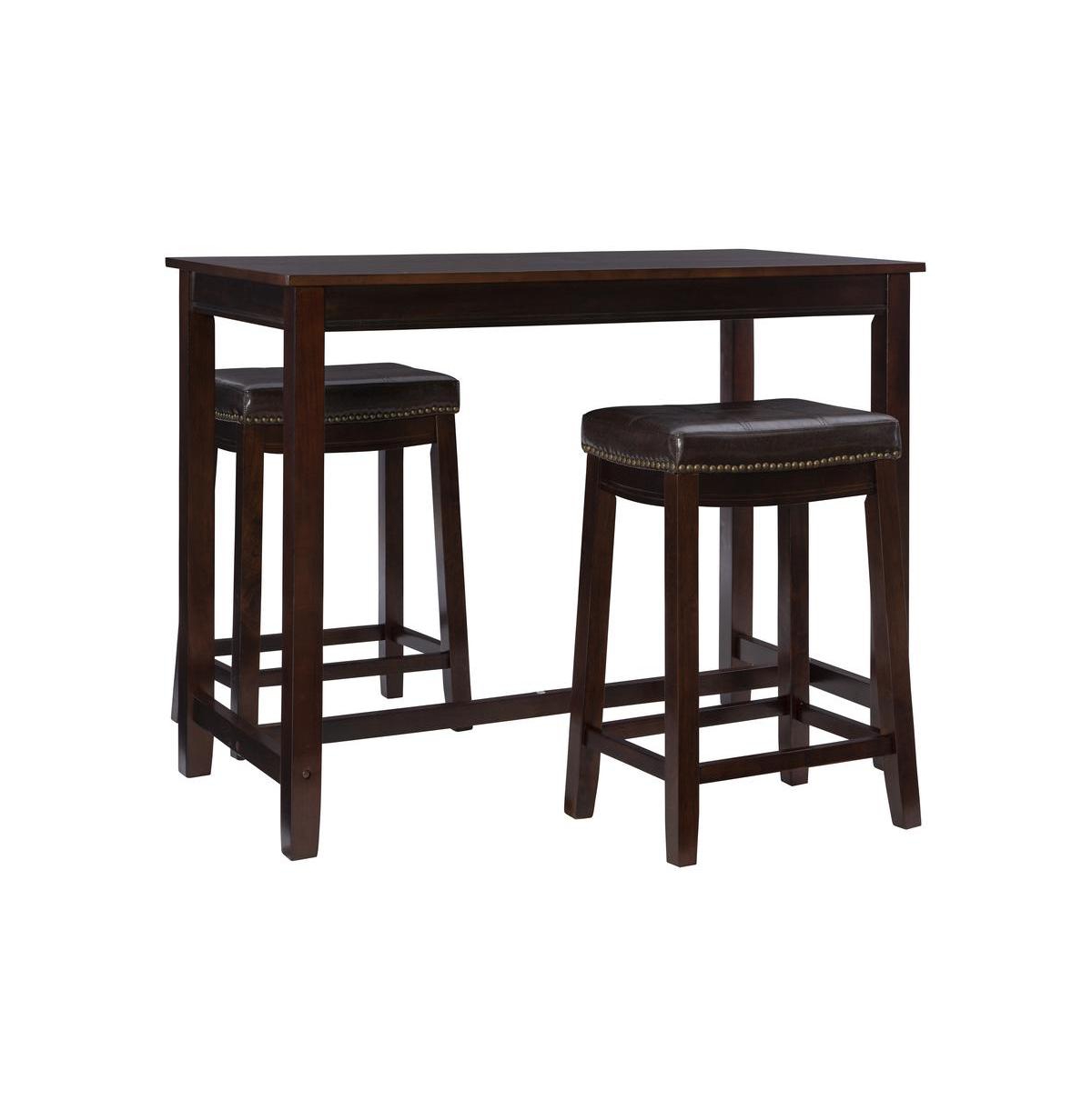 Click here for Linon Claridge 3Pc Counter Set Brown prices