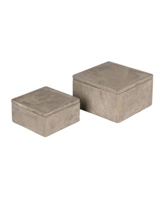Click here for Storied Home Contemporary Cement Boxes With Lids G... prices