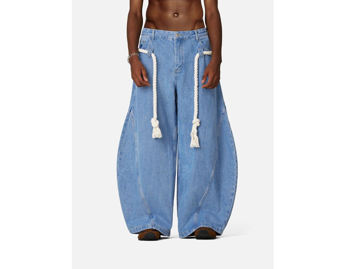 Click here for Aelfric Eden Mens Super Baggy Barrel Jeans - Light... prices