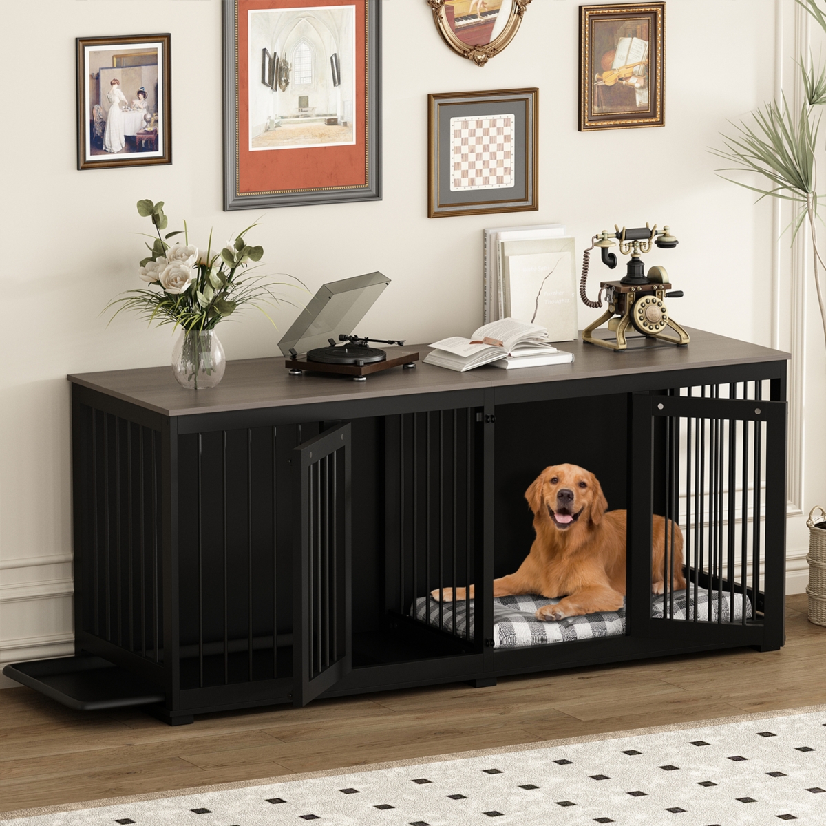 Click here for Homsee Dog Crate Furniture with Trays and Divider... prices