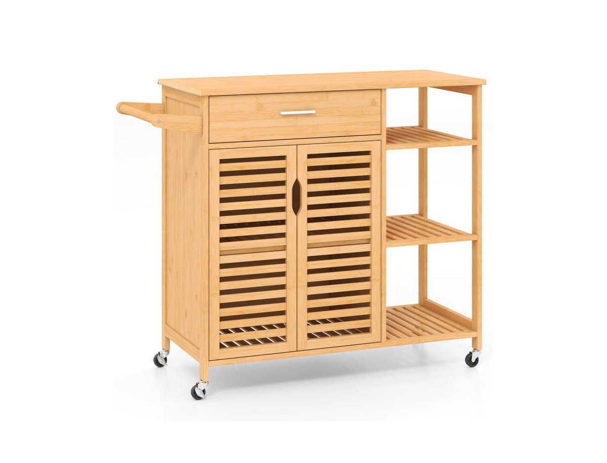 Click here for Slickblue Kitchen Island Cart on Wheels with Sturd... prices