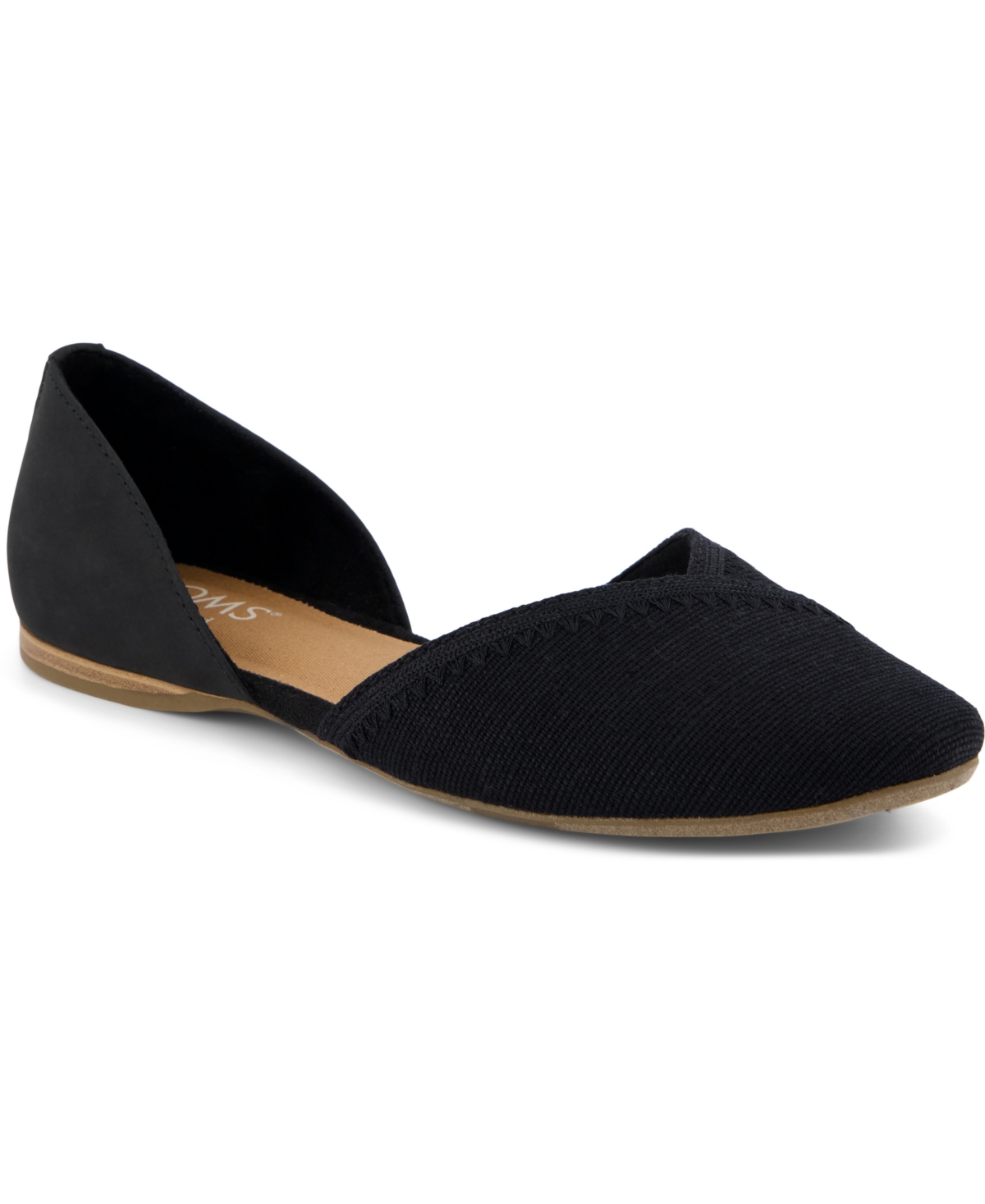 Click here for Toms Womens Gemma DOrsay Slip-On Flats - Black Her... prices