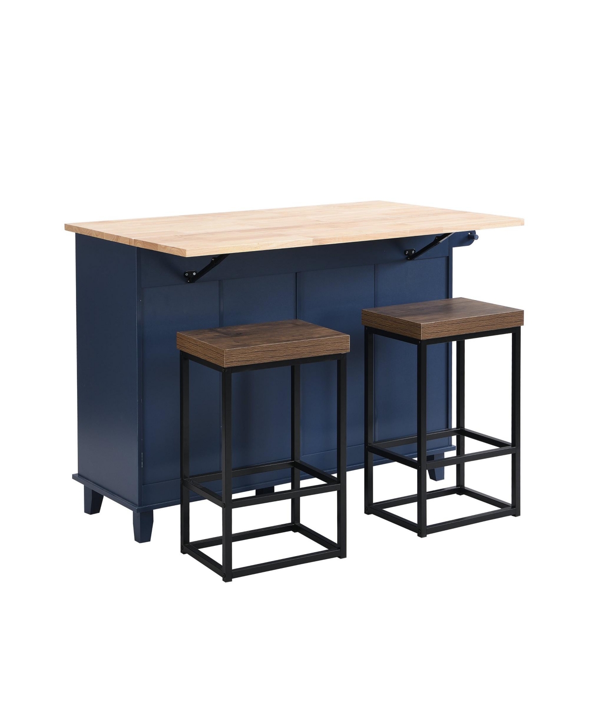 Click here for Boyel Living Farmhouse Kitchen Island Set with Dro... prices