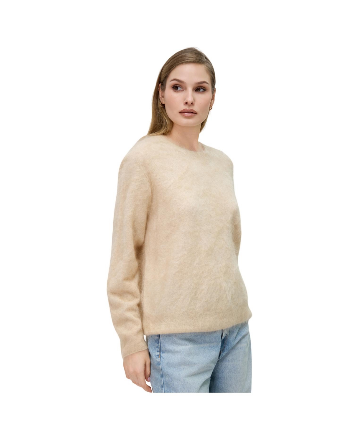 Click here for Bellemere New York Women Brushed Silk Cashmere Cre... prices