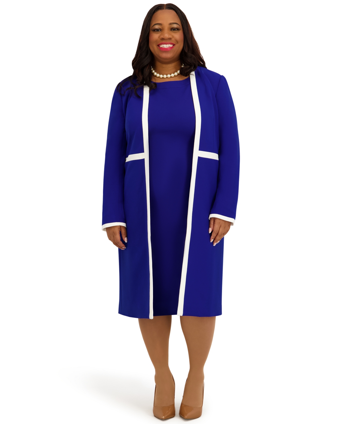 Click here for Kasper Womens Framed Waist Seam Open Topper Jacket... prices