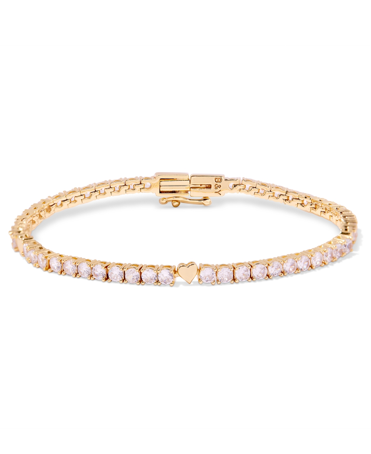 Click here for brook & york Coco Heart Tennis Bracelet - Gold prices